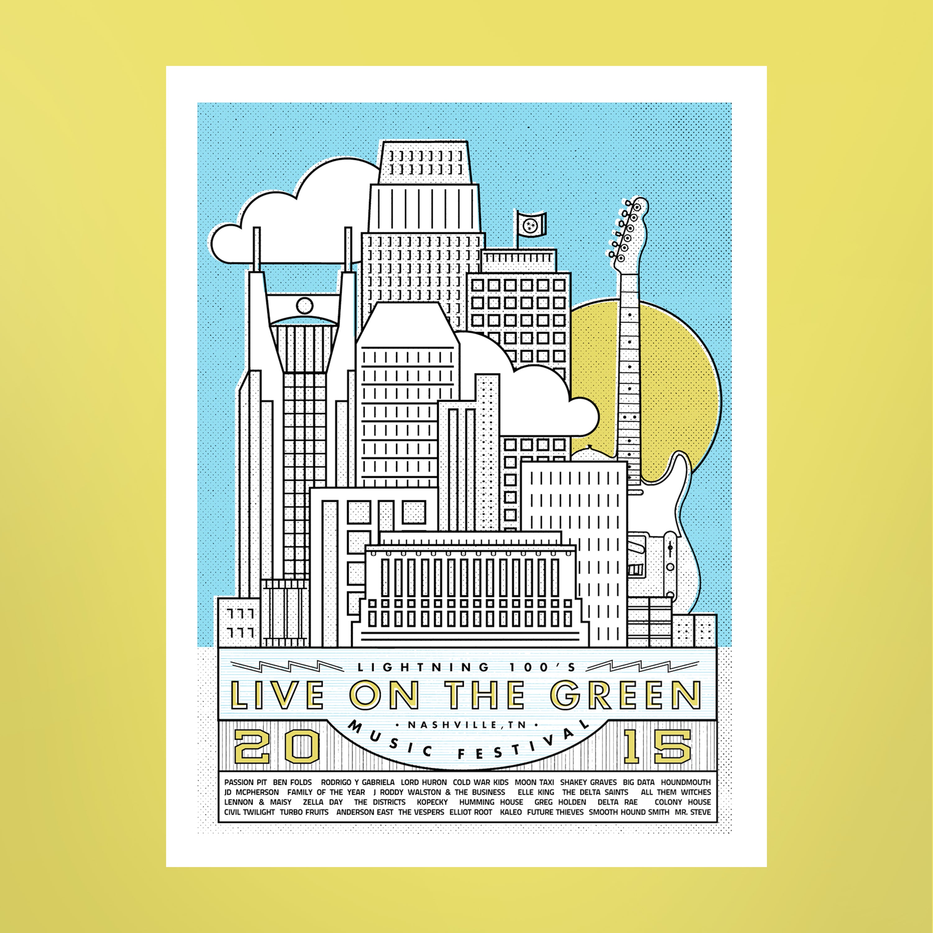 Live on the Green 2015 Lineup Poster – Friendly Arctic